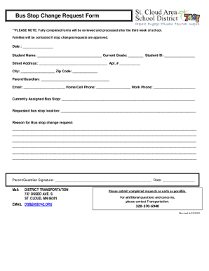 Fillable Online Request for Stop Change - Ottawa Student Transportation ...