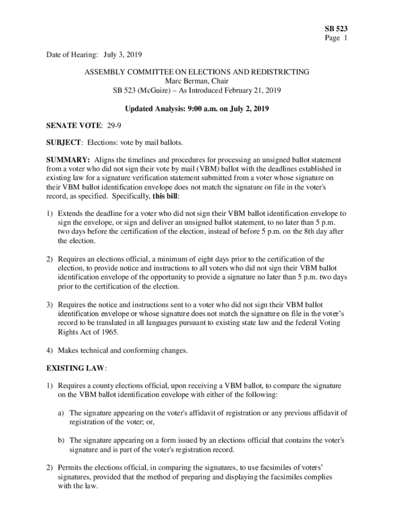 Fillable Online SB 523 Fax Email Print - pdfFiller