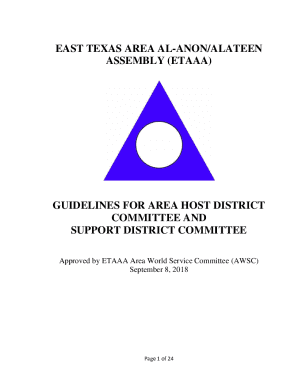 Fillable Online EAST TEXAS AREA AL-ANON/ALATEEN ASSEMBLY (ETAAA ... Fax ...