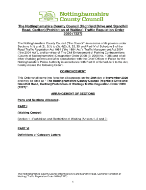 Fillable Online tro trafficpenaltytribunal gov The Nottinghamshire ...