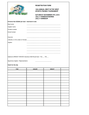 Fillable Online Registration Forms 2019 - Antigua Nice Fax Email Print ...
