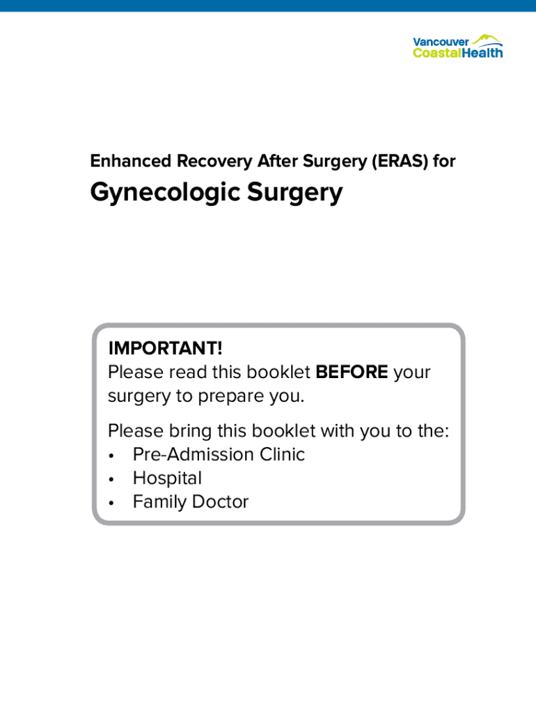 Fillable Online vch eduhealth Preparing the Patient for Enhanced Recovery After Surgery Fax ...