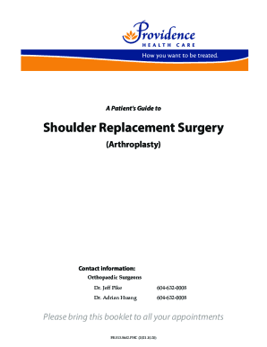 Fillable Online vch eduhealth Shoulder Replacement Exercises for ...