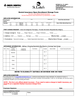 Fillable Online Balanced Plan Open Enrollment Form - St. Luke's Fax ...