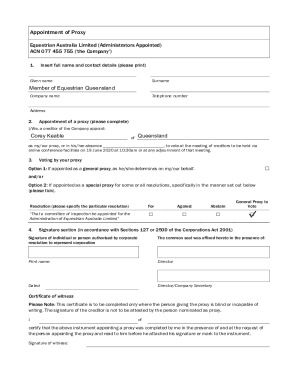 Fillable Online Appointment of proxy - Form 36 Fax Email Print - pdfFiller