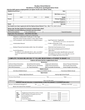 Fillable Online 1-12 Residency Verification Form 20-21 Fax Email Print ...