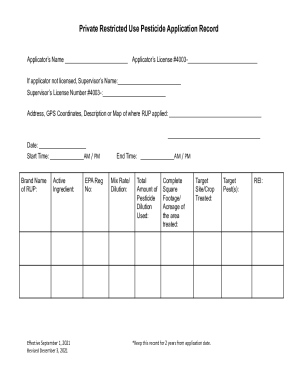 Fillable Online ag utah Pesticide Record Keeping - Agricultural ...