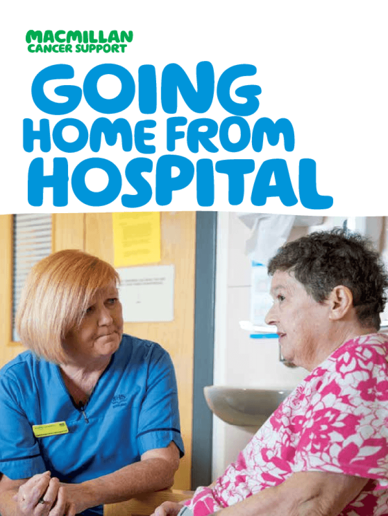 Fillable Online be macmillan org Leaving hospital to go home: patient ...