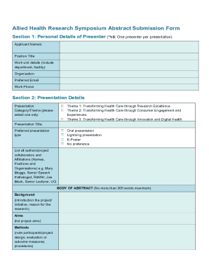 Fillable Online Allied Health Research Symposium 2021 -Abstract ...