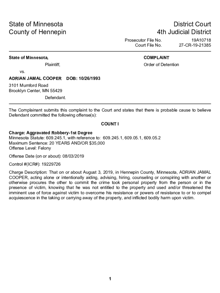 Fillable Online 27-CR-19-21385 Fax Email Print - pdfFiller