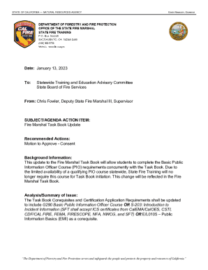 Fillable Online osfm fire ca Fire Marshal Task Book Update Fax Email ...