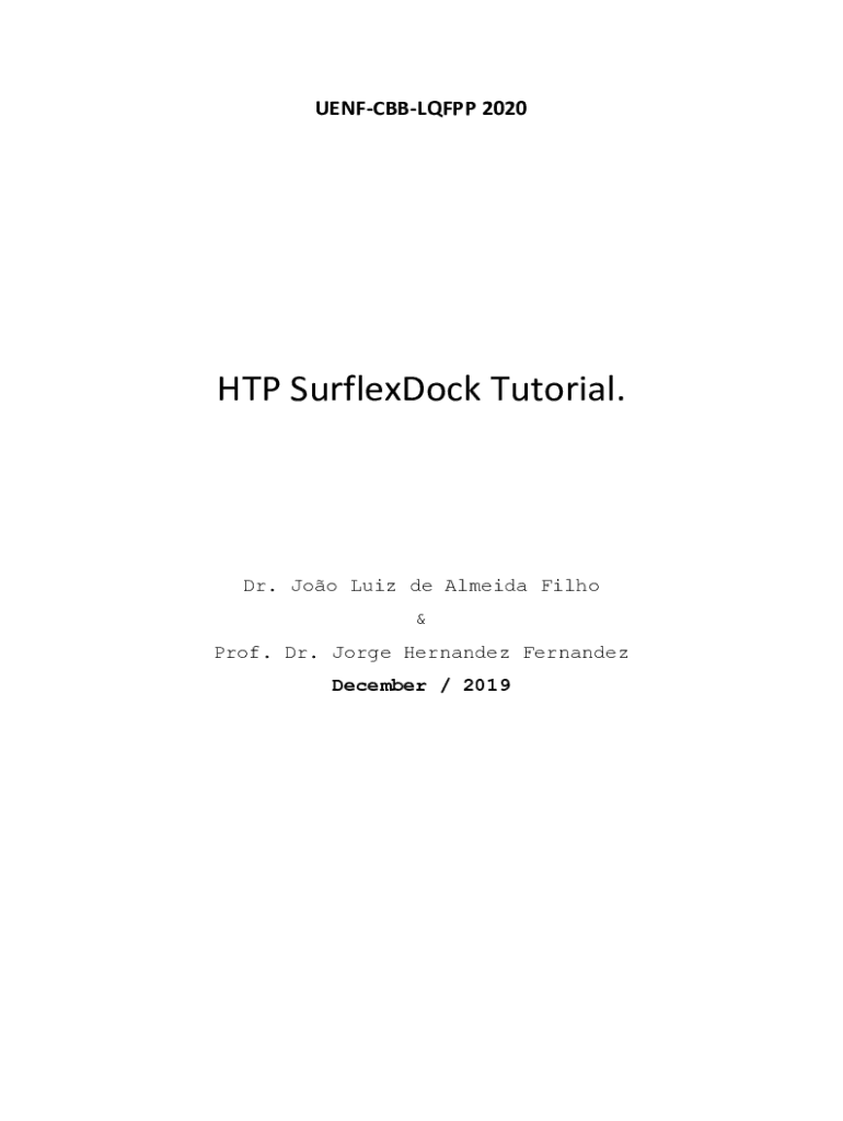 Fillable Online HTP SurflexDock Tutorial. Fax Email Print - pdfFiller