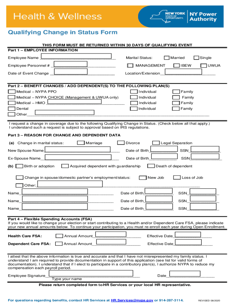 Fillable Online QUALIFYING EVENT FORM Fax Email Print - pdfFiller