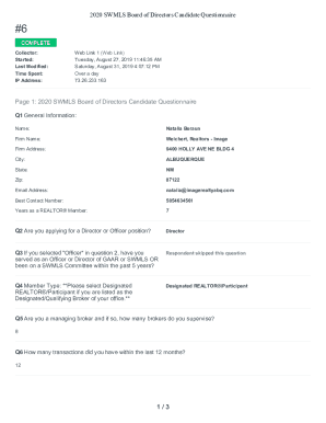 Fillable Online Q1 General Information: Fax Email Print - pdfFiller