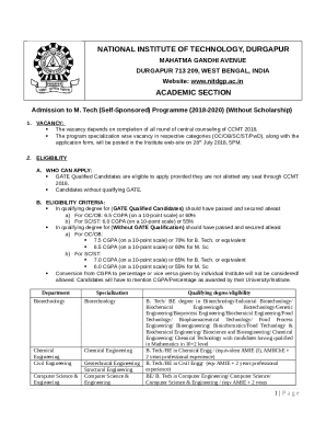 Fillable Online national institute of technology, durgapur Fax Email ...