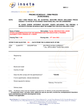 Fillable Online SCM-Bid documents SBD 3.1 Fax Email Print - pdfFiller