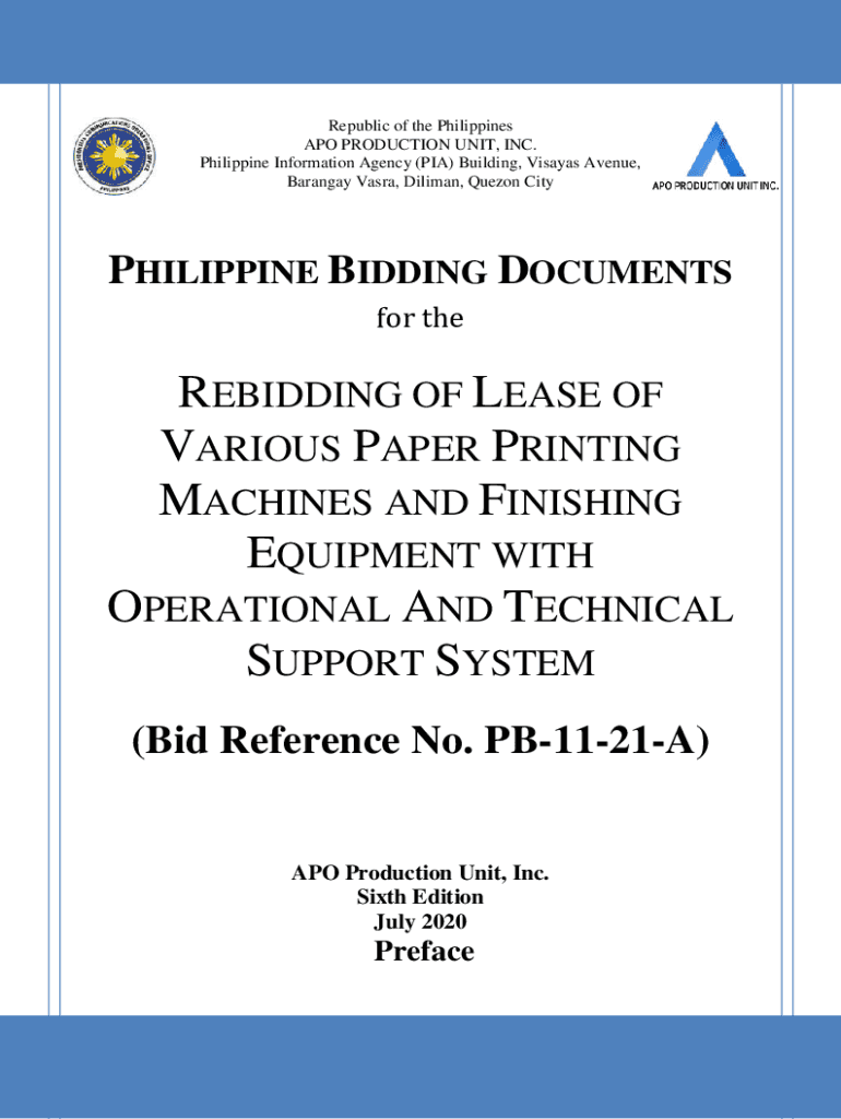 Fillable Online (Bid Reference No. PB-04-22) - APO Production Unit Fax ...