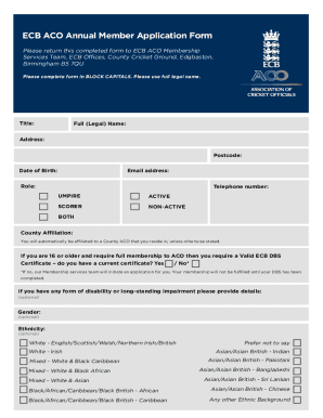 Fillable Online ECB ACO Annual Member Application Form - Cvent Fax ...