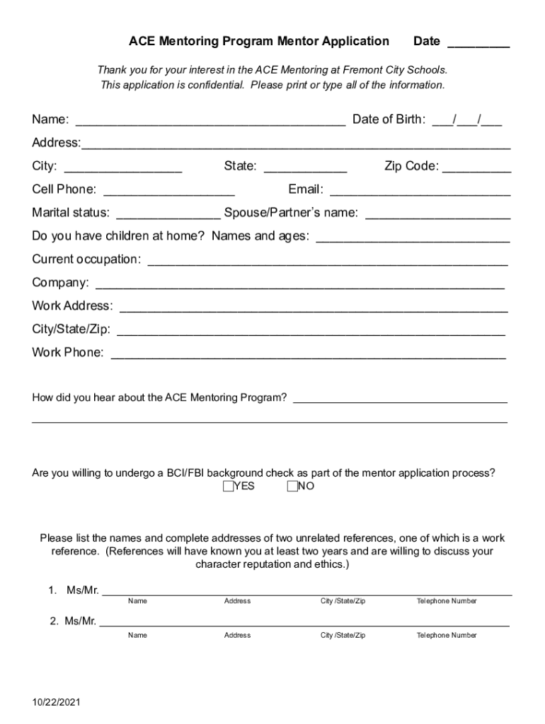 Fillable Online Student Services Department - ACE Mentoring Fax Email Print - pdfFiller