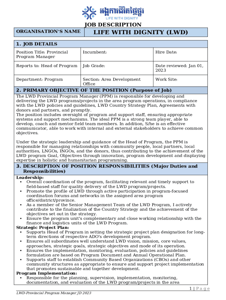 Fillable Online LIFE WITH DIGNITY (LWD) - DigitalOcean Fax Email Print ...