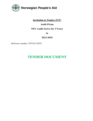 Fillable Online Invitation to tender (ITT) - Tender document sample Fax ...