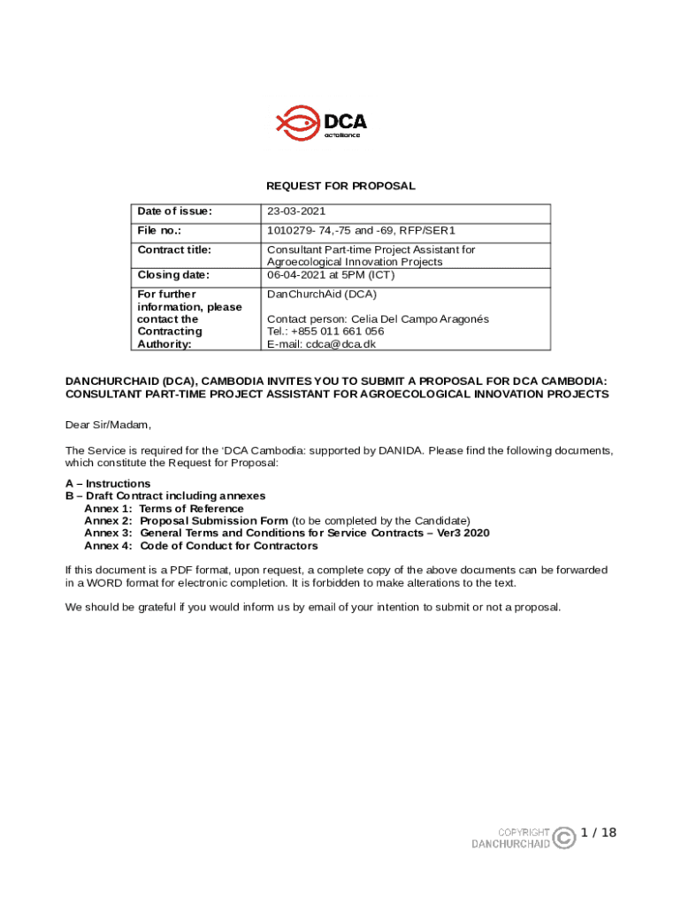 Fillable Online Request for Proposal - DigitalOcean Fax Email Print ...