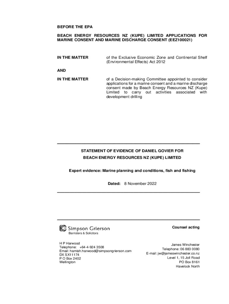 Fillable Online Beach Energy consent granted with conditions - EPAVoxy ...