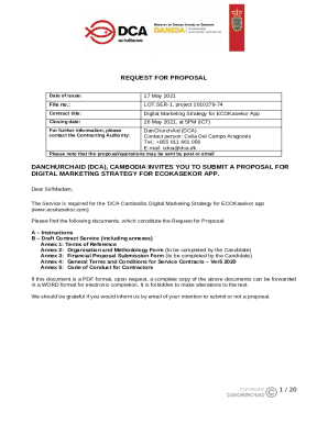 Fillable Online Request for Proposal Issued For Media and Digital ...