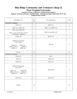 Fillable Online Blue Ridge Community and Technical College Overview Fax ...