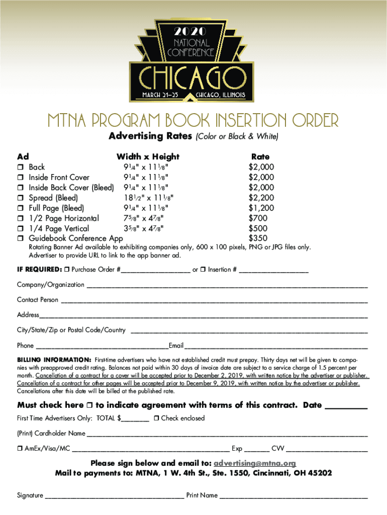 Fillable Online Annual Conference Program Book Ads Fax Email Print ...