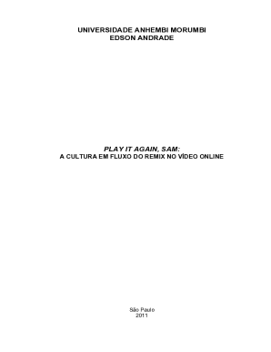 Preenchível Disponível portal anhembi PLAY IT AGAIN, SAM: Fax Email ...