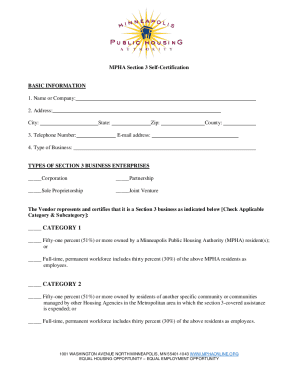 Fillable Online Section 3 - Economic Opportunities - HUD Fax Email Print - pdfFiller