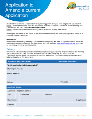 Fillable Online Can I amend a submitted application? - Planning Portal ...