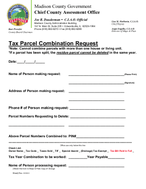 Fillable Online Tax Parcel Combination Request Form 2022 Fax Email ...