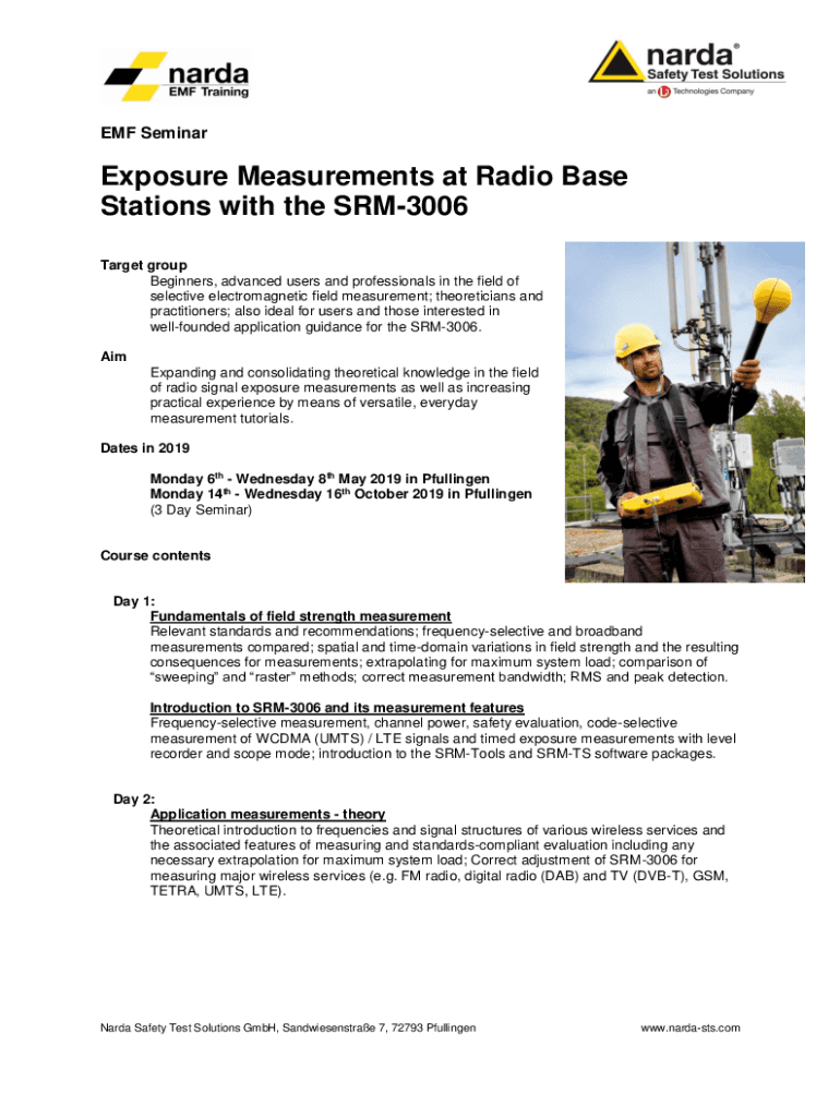 Fillable Online The Narda Model SRM-3006 high frequency selective ...