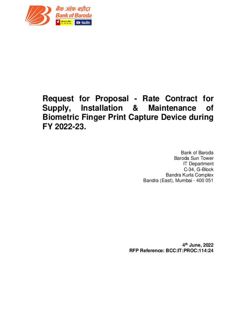 Fillable Online Request for Proposal (RFP) for Rate Contract of Supply ... Fax Email Print ...