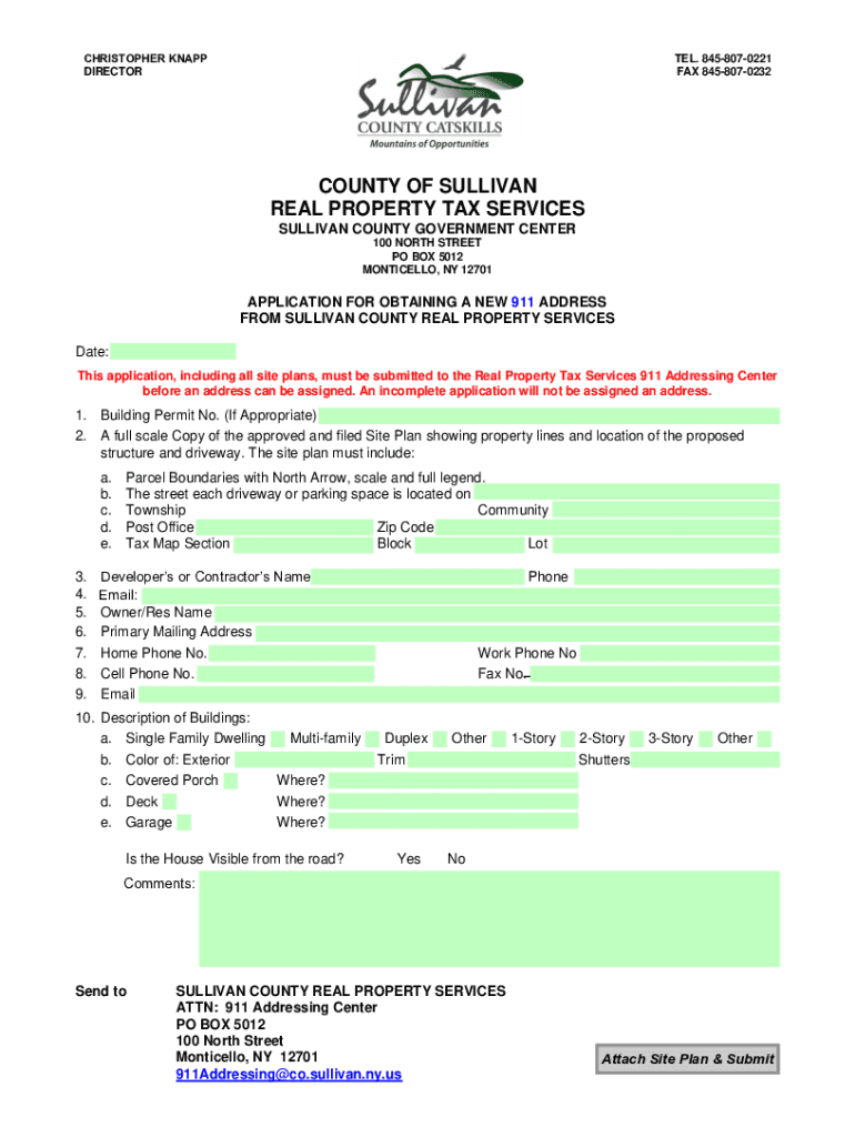 Fillable Online Sullivan County 9-1-1 Emergency Communications District Fax Email Print - pdfFiller