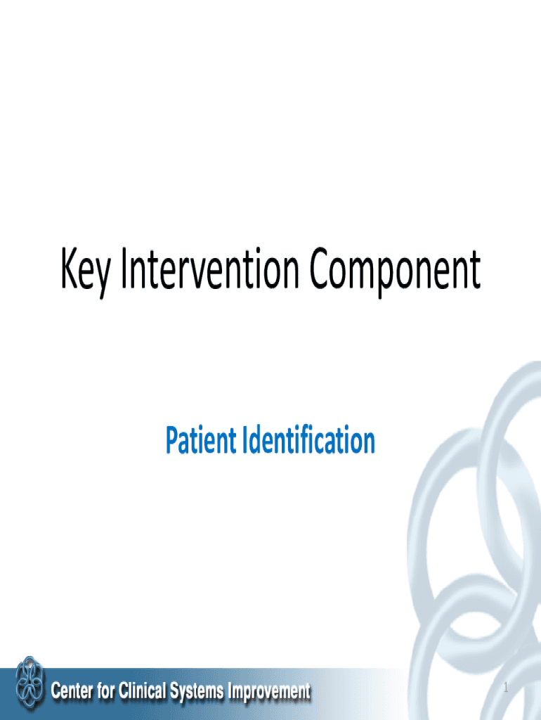 Fillable Online Key Intervention Component Fax Email Print - pdfFiller