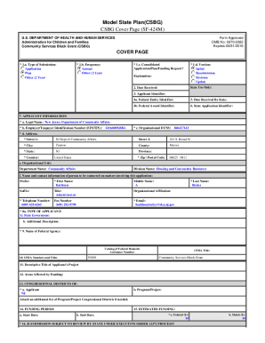 Fillable Online Model State Plan(CSBG) CSBG Cover Page (SF-424M) - NJ ...