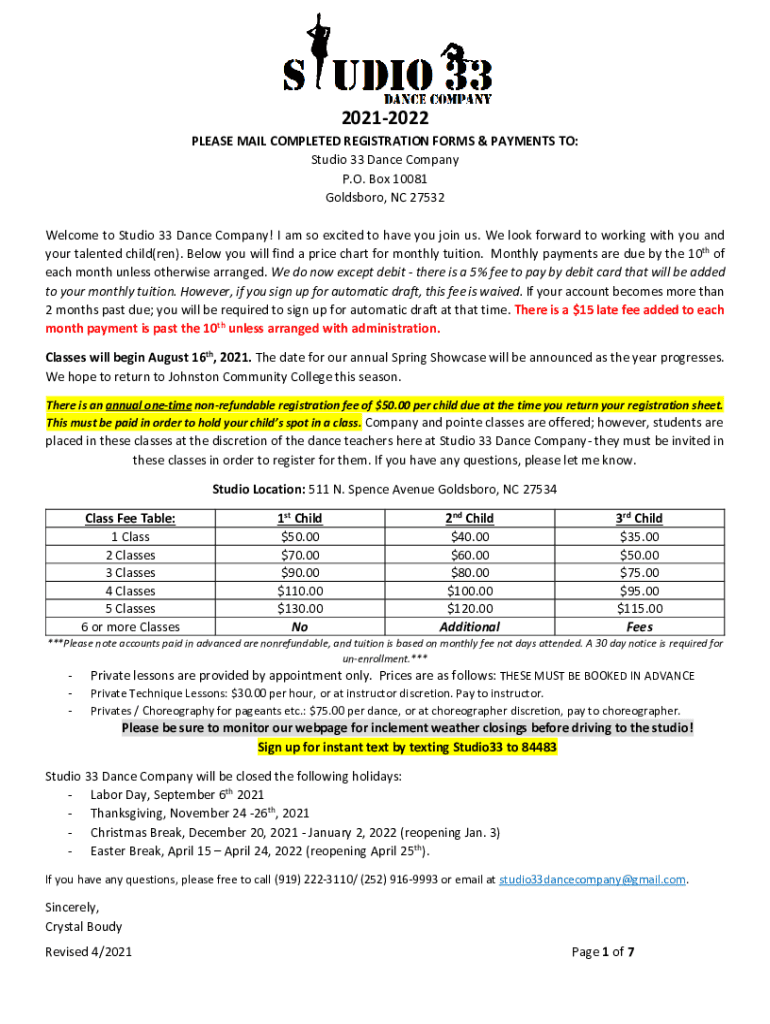 Fillable Online TYC 2021-2022 Registration Forms no screening agreement ...