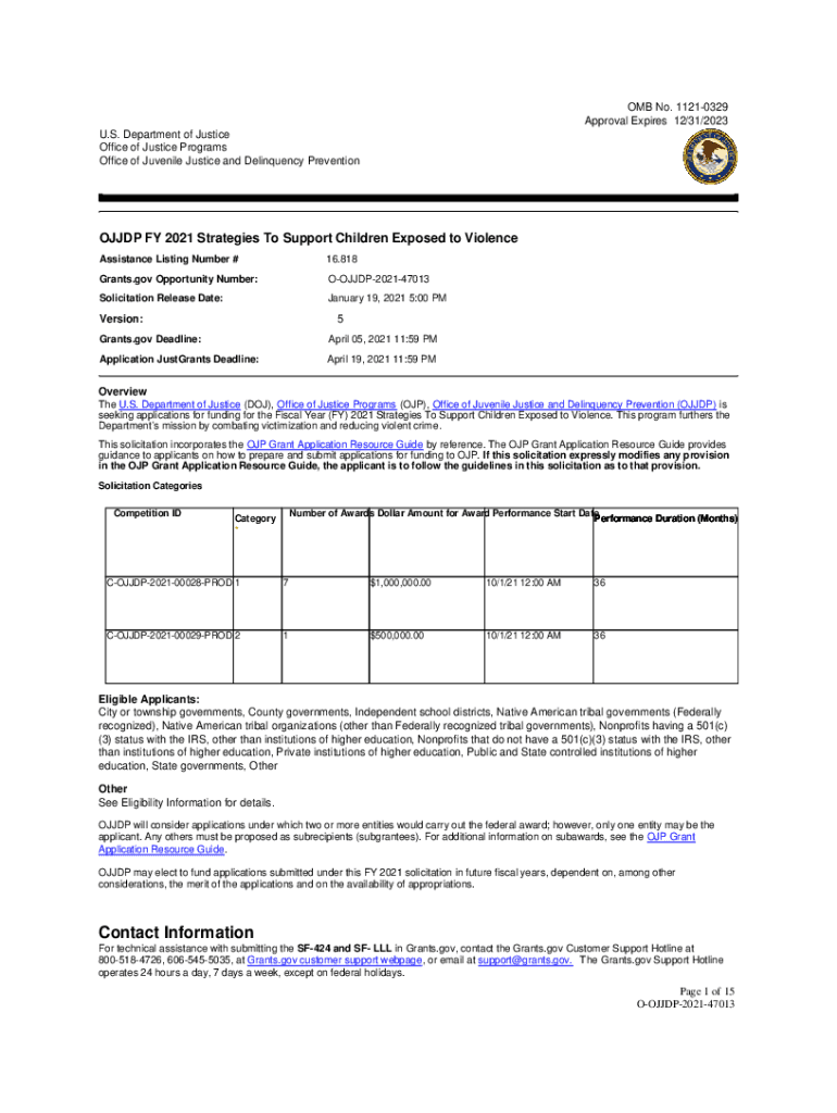 Fillable Online Defending Childhood - Department of Justice Fax Email Print - pdfFiller