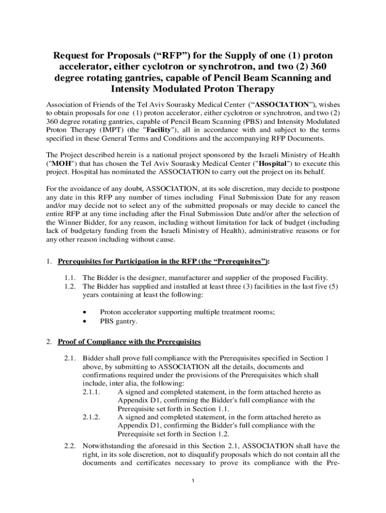 Fillable Online Request for Proposals (RFP) for the Supply of one (1 ...