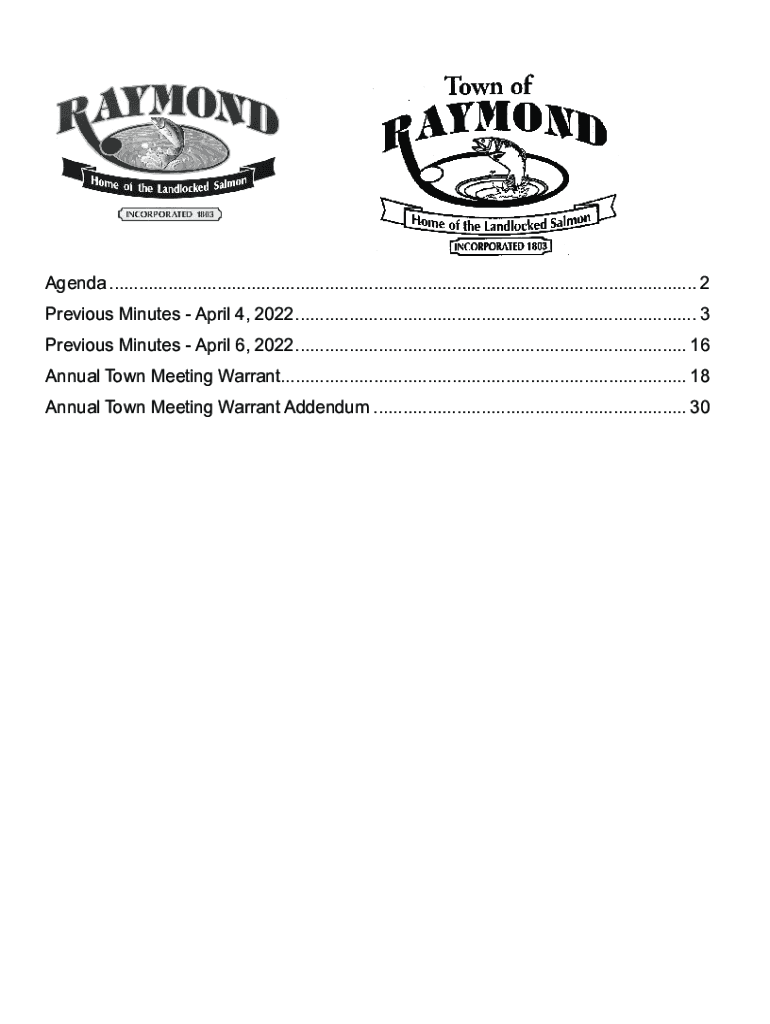 Fillable Online Resolution: We, the Raymond Board of Selectmen ...