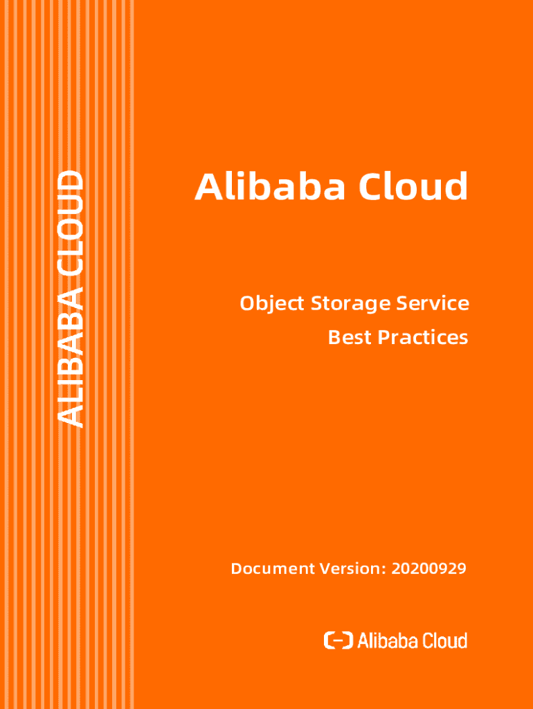 Fillable Online Object Storage Service:Best Practices - Alibaba Cloud ...