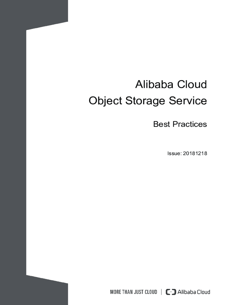 Fillable Online Introduction to Object Storage Service - Alibaba Cloud Fax Email Print - pdfFiller