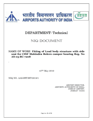 Fillable Online DEPARTMENT: Technical NIQ DOCUMENT Fax Email Print ...