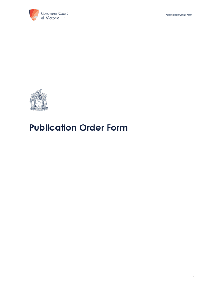 Fillable Online Publication Order Form raw.docx Fax Email Print - pdfFiller