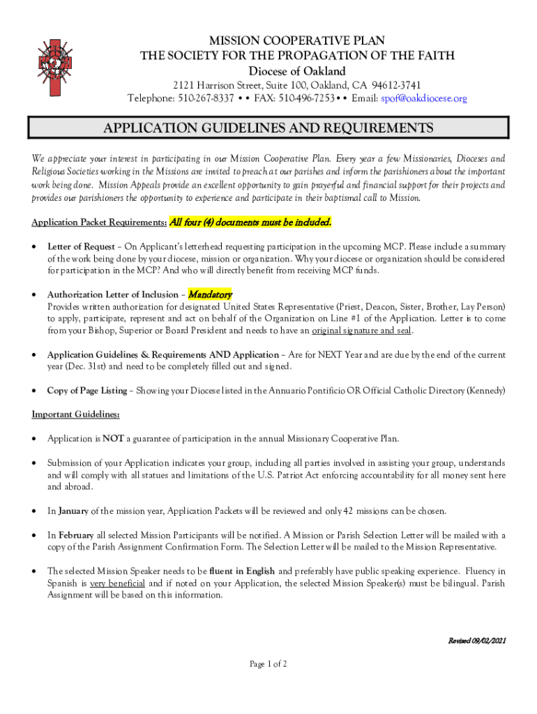 Fillable Online Propagation of the Faith - Diocese of Oakland CA Fax ...