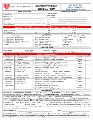 Fillable Online GASTROENTEROLOGY REFERRAL FORM Fax Email Print - pdfFiller