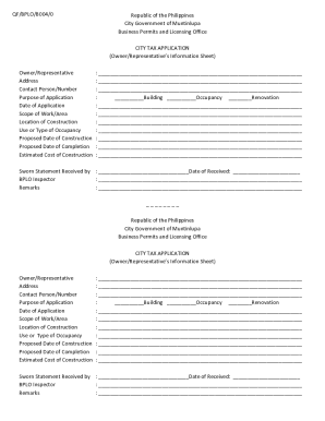 Fillable Online Application for Business Permit (BPL-FM-022 ...